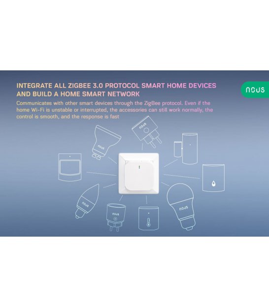 Nous E1 Zigbee Smart Gateway with Bluetooth - SmartHome Comfort